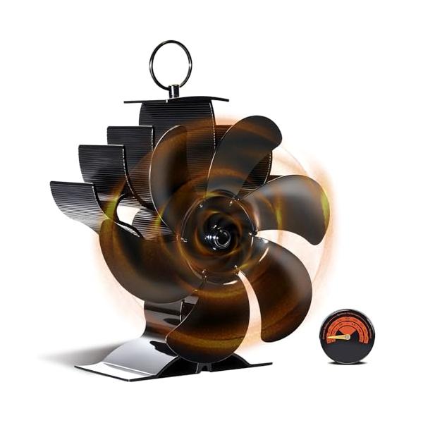 休?ブラック/-/-・2025最新改良型ストーブファン・省エネ・耐久性この暖炉ファン、薪ストーブ、ガスストーブ、薪ストーブ、暖炉などに広く使用されています。ストーブの熱で発電する為、電源もいらず、エコなファン装置です。このようにして空気の循...