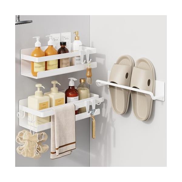 ホワイト/2段式+タオルハンガー/YPRB-ZWJ-A・Size:2段式+タオルハンガーColor:ホワイト・バスルームとキッチン収納浴室ラックは高品質の素材で作られており、耐久性と安定性抜群。耐用年数が長く、表面は電気泳動+粉体塗装の2層...