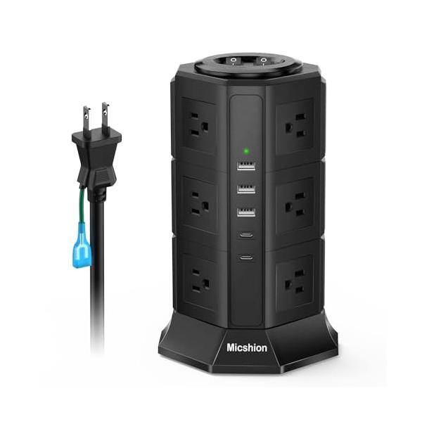 ブラック/12AC+3USB-A+2USB-C/TP-VA5U12J・Size:12AC+3USB-A+2USB-CColor:ブラック・?2つのType-C+3つのType-Aこの電源タップはAC差込口を12口、USB-Cを2口、USB-...