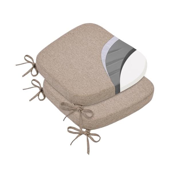 シンプルブラウン/2P/MSMTD・Color:ブラウンSize:2P・サイズ椅子クッション2枚入り、馬蹄型約幅42ｘ41cm厚さ5cm、一枚重量約700ｇくらいです。耐久性に優れた高品質ウレタンを採用、体をしっかり支える椅子クッション.座...