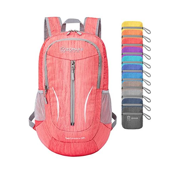 旅行用バックパック。レッド/S/Zomake Backpack TM0132・Color:レッド・パッケージ個数:1・軽量&amp;コンパクトリュックは簡単に折りたたんで小さなポケットにできます。どこにおいても大丈夫、本当の意味で省スペース...