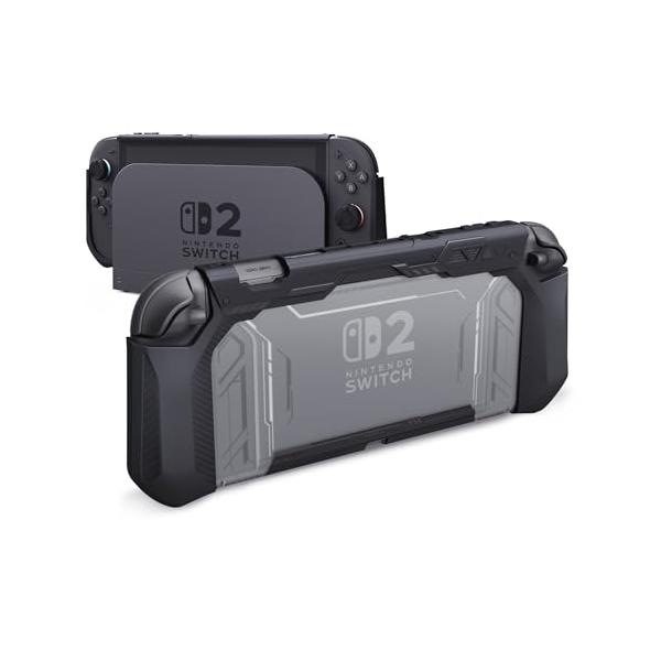 Modernブラック/2 cm x 3 cm x 1 cm/Nintendo Switch 2・Color:ブラック・パッケージ個数:1・ドック対応設計ケースを装着したまま充電＆ドック接続が。面倒な取り外しは不要で、日常の操作性を損なわずに...