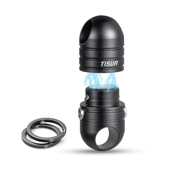 モダンアルミブラック＋ステンレスリング2個/-/-・Color:アルミブラック＋ステンレスリング2個NumberOfItems:1・マグネットクイックリリースキーホルダー：マグネット キーホルダーは、ロックボタンを押して両側に同時に引っ張る...