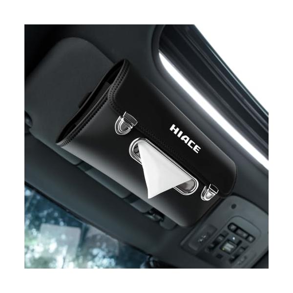ブラック/ハイエース/ZJH-3027・Color:ブラックSize:ハイエース・専用ロゴこの車用ティッシュケース表面は HIACE 専用ロゴが印刷されており、ご愛車に合わせやすい洗練なデザインが特徴です、車内に高級感を与えます。ハイエース...