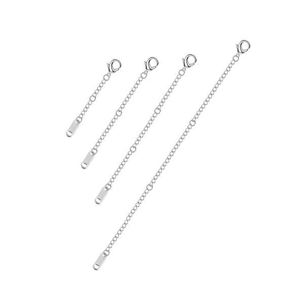 ネックレスシルバー/-/-・Color:シルバー・4本延長チェーンセットアジャスターチェーンの長さ：5/7.5/10/15cm(チェーンの中段にリングがあり、長さを自由に調整することができます。)・使用シーンコーデに合わせやすいシンプルなア...