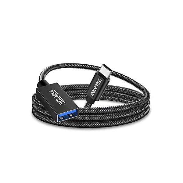 ブラック/1.2M/US8・Size:1.2M・パッケージ個数:1・『OTG オーディオ/データ転送』Type C-USB 3.0変換ケーブルはUSB-Cポートを持ちのスマホ/パソコン/PCなどデバイスと外付けHDD/USBメモリ/無線マウ...