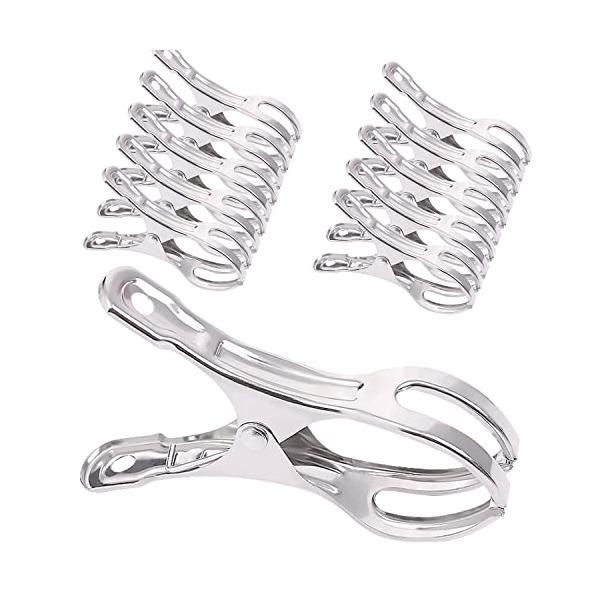 シルバー-10/約11cm/-・パッケージ内容：洗濯バサミ×10個セット、全長約11cm、持ち手幅約6cm、最大開口約7cm、大型で布団、シーツや毛布を干すのにぴったりです。・竿ピンチの先端が二股になっているので、竿に掛けたハンガーの上から...