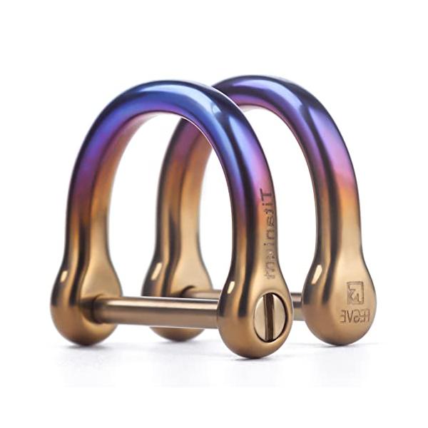 キーホルダーチタン Dリング 虹色/L*2個/-/-・Color:チタン Dリング 虹色/L*2個・材質：チタンは、軽く、強く、海水にさらしても錆びない金属です。また、磁気を帯びる心配やアレルギーの心配が少ない素材です。これらの特性からゴル...