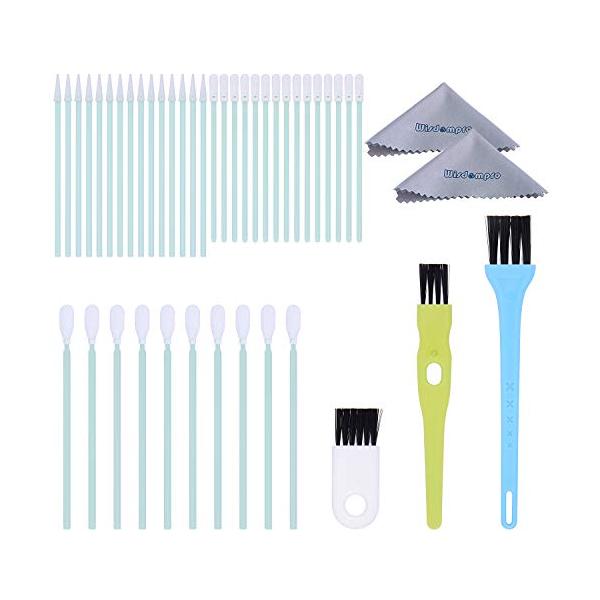 白、青/45個セット/-・パッケージ個数:1・材質お掃除棒/頭部：ポリウレタン、中軸：ポリプロピレン ブラシ/頭部：ナイロン、柄：ポリプロピレン　クロス：超極細繊維・マイクロファイバー・使いやすいお掃除棒には極細ヘッド、丸ヘッド、ヘラヘッド...