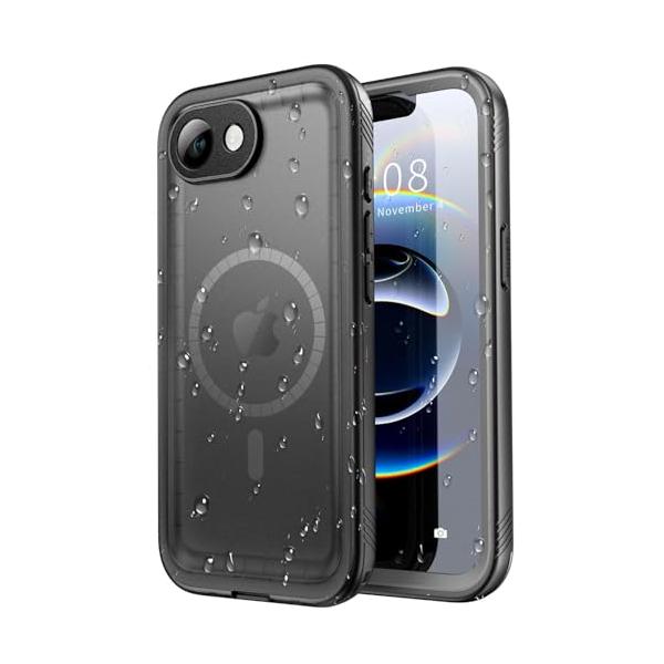 MagSafe black/-/wpc-16e case・Color:MagSafe black・IP68規格＆完全防水iPhone16e 防水ケースは完全密封で、IP68防水規格等級を取得しておりました。水深さ2ｍの水中に1時間まで水没で...