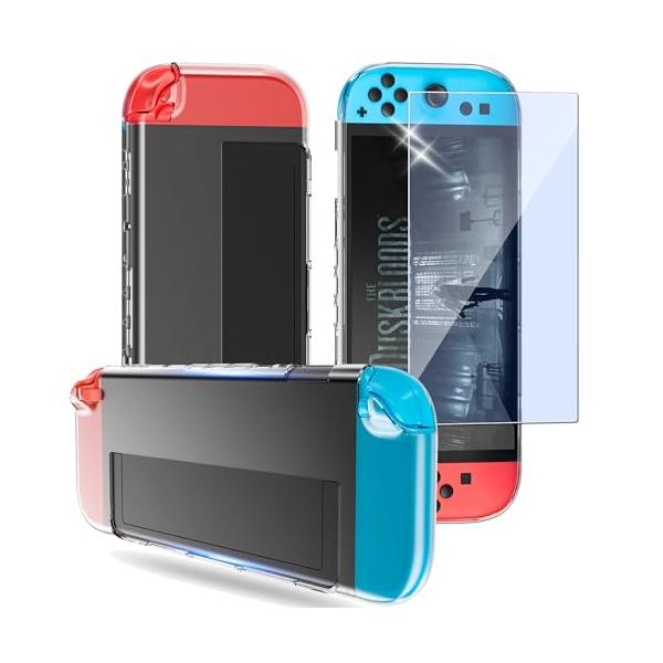 透明です/-/-・SetName:NU-1枚フイルム+1ケースSwitch 2・セット内容：1枚Switch 2 用の ガラスフィルム ブルーライトカット+1Switch 2 用の クリア ケース・ご注意事項：ブルーライトカット技術が採用さ...