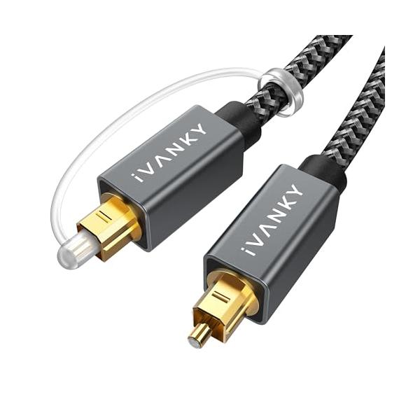 ストレート型グレー/1M/VAB04・Style:ストレート型Size:1M・パッケージ個数:1・?日本産光ケーブル採用よりよい音質を実現するために、iVANKY 光オーディオケーブル は日本産の切欠き加工光ファイバーを採用します。光ファイ...