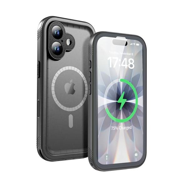 ブラック MAG/iPhone 17 防水ケース/wpc-16e case・Size:iPhone 17 防水ケースColor:ブラック MAG・IP68規格＆完全防水iPhone 17 防水ケースは完全密封で、IP68防水規格等級を取得し...