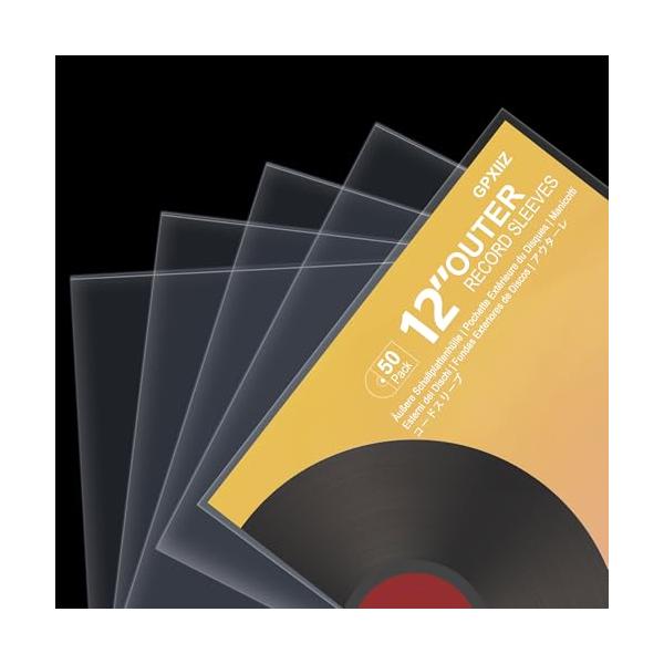 透明保護スリーブ透明/12 レコード LP 外袋（50枚）/-・Size:12 レコード LP 外袋（50枚）・12インチレコード用に設計 12 インチのビニールレコード用に特別に設計された当社の外側のレコードスリーブは、12.8 インチ ...