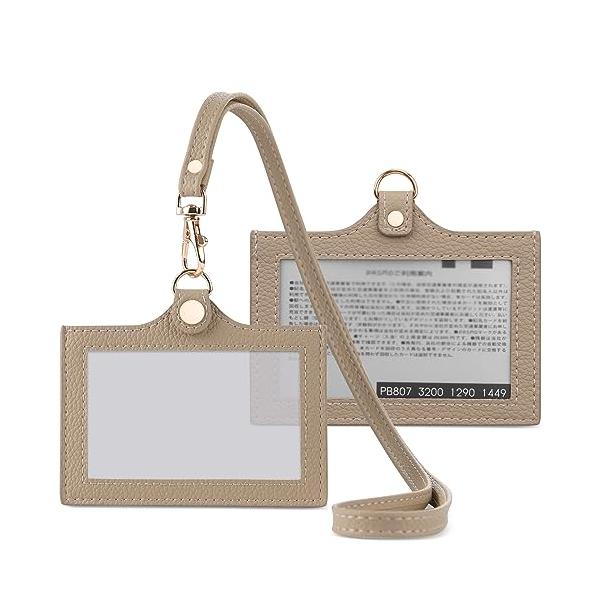 アーモンドブラウン/-/-・Color:アーモンドブラウン・ネーム ホルダー:ソフトな手触りのIDカードホルダーです。手触りが柔らかくて、傷がつきにくいから耐久性に優れています。シンプルながらもビジネスシーンで大活躍する横型IDホルダー・社...