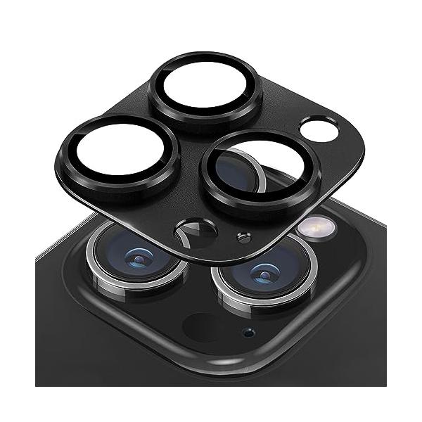 ブラック/iPhone 15 Pro / 15 Pro Max/-・Size:iPhone 15 Pro / 15 Pro MaxColor:ブラック・高級感 3D全面保護ガラス製と違って、本製品はアルミニウム合金＋強化ガラス製、15シリー...