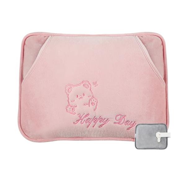 ピンク/35cm×26cm（Lサイズ）/-・Color:ピンク・????大きい湯たんぽ＆急速充電＆長時間保温市販の湯たんぽよりサイズが大きくて、接触する面積が広いため、熱が伝わりやすく効率的に加温されます。お腹に抱えたり膝に乗せて使いたい場...