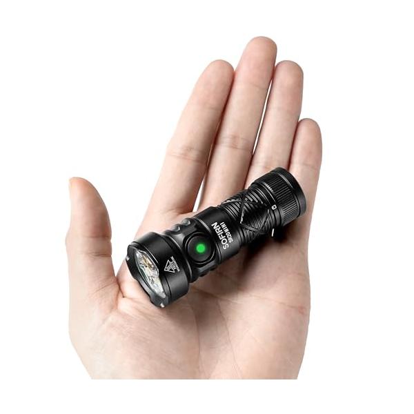 ブラック/-/SR20M1210・夜間観察用レッドライト： 赤色ライトは、野生動物の観察、狩猟、動物を驚かさない夜間撮影に最適です。 夜間視力を維持し、眼精疲労を軽減するので、ナイトハイキングや星空観察に最適です。・6500KホワイトEDC...