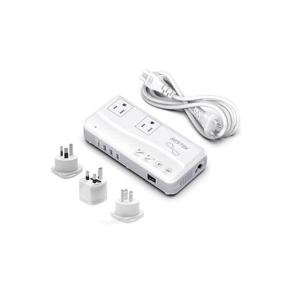 変換プラグホワイト/200W PD対応 白/MRZ201HU-PD・Size:200W PD対応 白・1台5役変圧器・変換プラグ・電源タップ・USB充電器・アダプター 5in1セットの製品です。各種アダプターが不要になり、持ち物が少なく、身...
