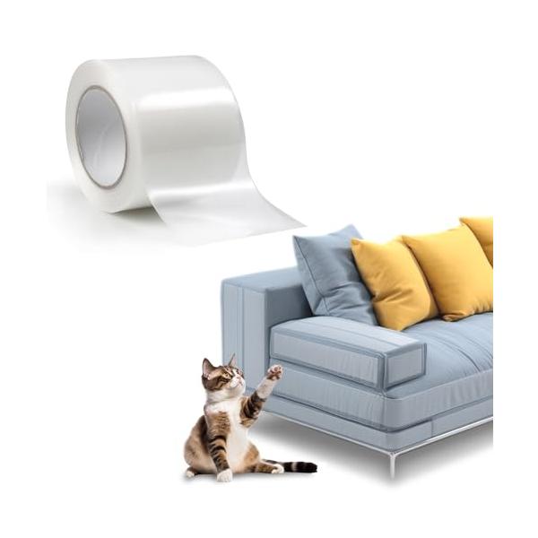 透明/6cm*10m 透明/Jicun-095293-02・Size:6cm*10m 透明・増粘ツメ保護テープサイズ：幅6cm *長さ10mの透明爪とぎ防止シートは、高強度・強粘着のPVC製で、安全なエコ素材を使用。ペットが舐めても安心です...