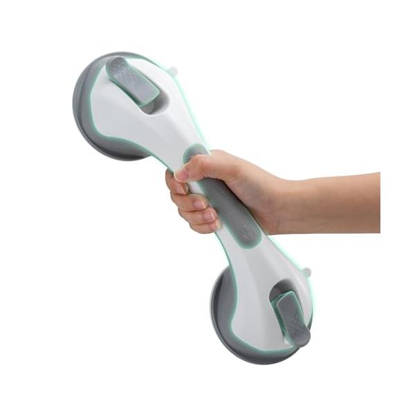 短い（グレー）-/-/AWW175-GREY・Style:短い（グレー）・風呂手すり 取り付け簡単：浴槽手すりは吸盤式で、壁に穴を開けずに取り付けられます。穴あけ、接着剤、工事不要です。取り外したい場合は、ロックレバーの2つのラッチを解除し...