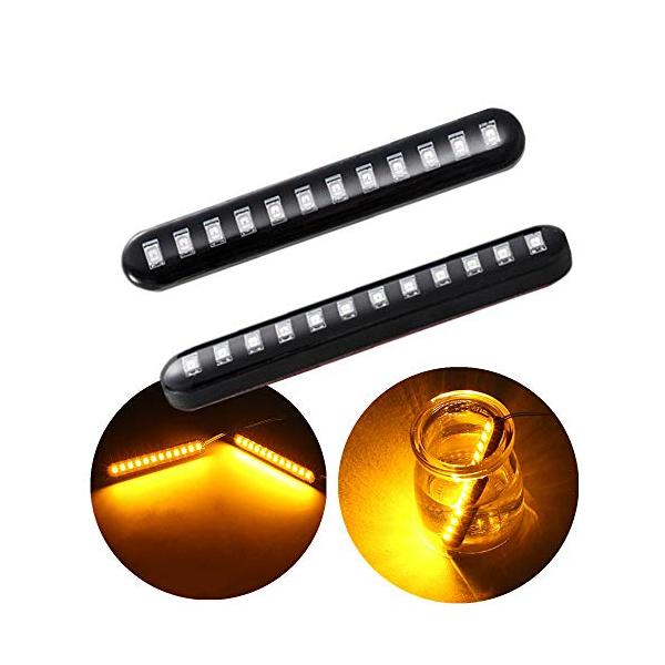流れるアンバー/-/-・パッケージ個数:1・オートバイ 流れるアンバー 2個高発光効率の2835LED素子12個搭載，DC12V/1W車専用。ウインカーを点滅させるとアンバーのLEDが内側から外側に流れるように光り、インパクト抜群です。・高...