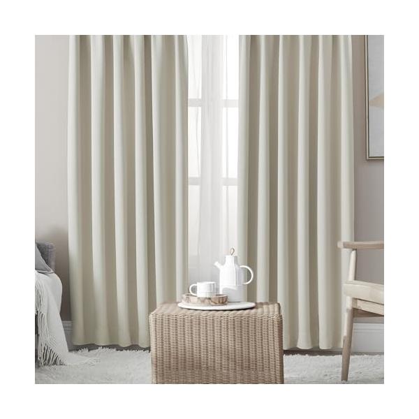 シンプルベージュ/丈195 cm x 幅100 cm (4枚組)/-・Color:ベージュSize:丈195 cm x 幅100 cm (4枚組)・◆一級遮光このカーテンは遮光度が99.99％以上，外からの光をほとんど通さないため、昼間カー...