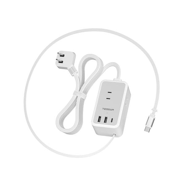 巻取り式 USB-C ケーブル PD-/-/TS-PS03JP00・Style:巻取り式 USB-C ケーブル PD・巻取り式自動収納USB-Cケーブル、すっきり充電この電源タップに、巻尺のように自動で収納される70cmのUSB-Cケーブル...