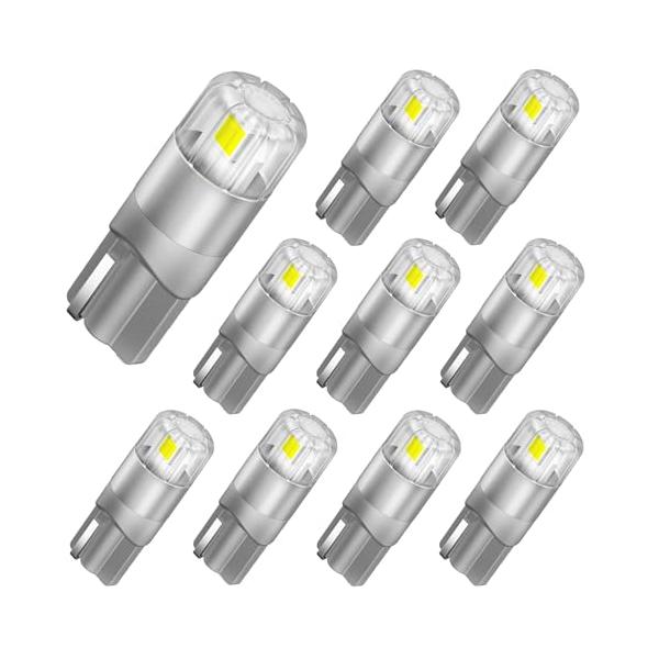 ホワイト/T10/-・Size:T10・パッケージ個数:1・取付簡単＆T10 LED：OXILAM T10はハロゲンと1：1のサイズをデザインされます。新しいランプシェードを頂上部に採用し、すべての部品が露出しない、消灯時銀白色のバルブはリ...