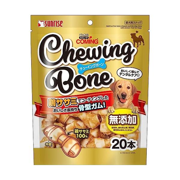 パッケージ個数:4・おいしく噛んでデンタルケア！・ワンちゃんの大好きな鶏ササミを牛皮全体にコーティングした、最後まで飽きずにおいしく楽しめる骨型ガムです。・原材料(成分)肉類(牛皮、鶏ササミ)・成分たん白質70.0％以上、脂質0.3％以上、...