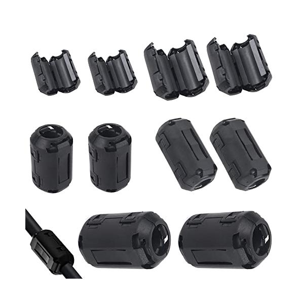 パッケージ個数:1・パッケージ内容：10点セット パッケージには5つの異なるサイズの商品（2個）合計10個商品が含まれます。 色：ブラック・サイズ：内径3.5mm（25*13mm）内径5mm（25*13mm）内径7mm（30*16mm）内径...