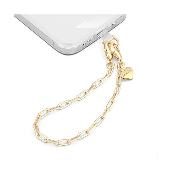 クラシックライトゴールド/Short/UKON-A-JP・Color:ライトゴールドSize:Short・高品質メタル製スマホチェーン（リストストラップ） 丈夫な高品質メタルを使用し、一体成型で作られているため、壊れにくく長く使えます。スト...