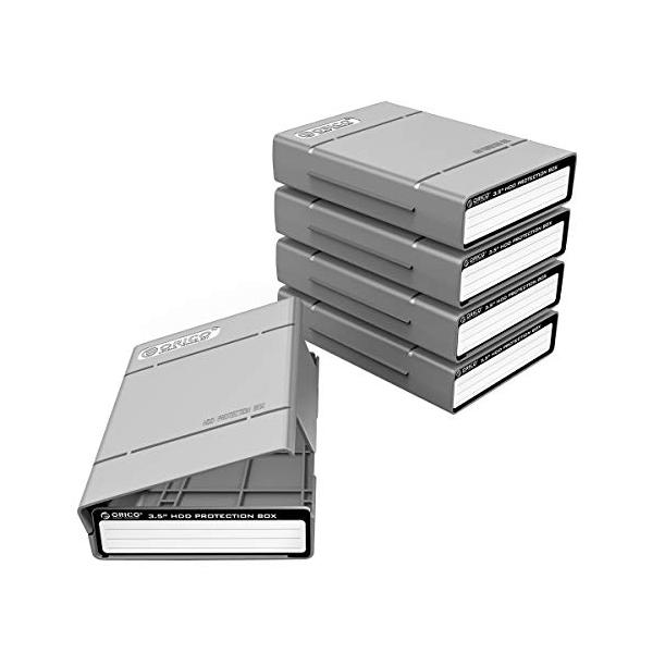 グレー/3.5''/-・3.5インチ収納3.5インチ内蔵ハードディスクを1台まで収納な保管ケースです。5点セット販売しますので、多くHDDを持っている人に最適です。ロック式デザイン、手軽にHDDを取り替えます。・良質な原料このケースは高品質...