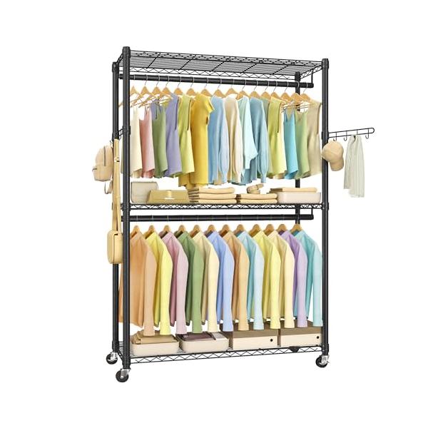 1列。インクブラック。/2XL/ULGR414B01・Size:2XL・パッケージ個数:1・広々としたコンパクト設計2本のハンガーポール、3つの収納棚、2つのフック、さらに2つの追加アームを備えたこのメダルハンガーラックは、110 x40x...