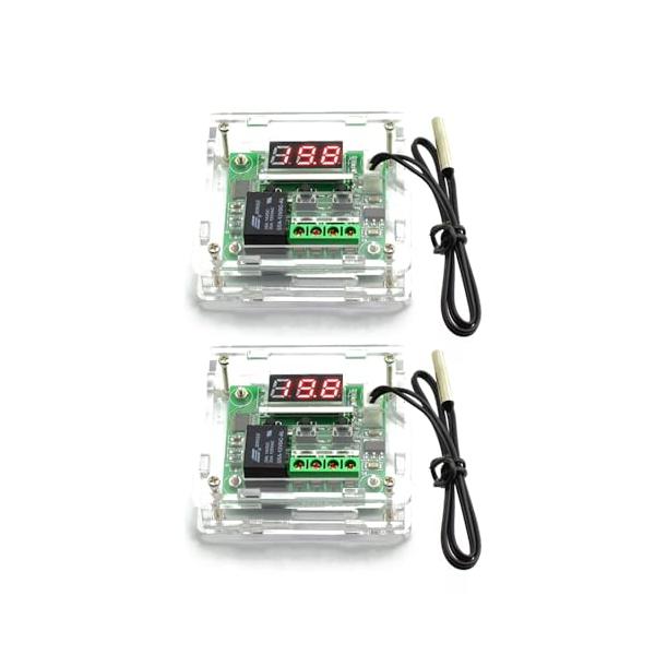 2個セット/-/HWQ01・Color:2個セット・セット内容：2個セット。仕様：XH-W1209。・入力パワー：DC 12V、リフレッシュレート：0.5S、?出：10A??器。・温度制御モード：SET/OFF。広い温度測定範囲-50?11...