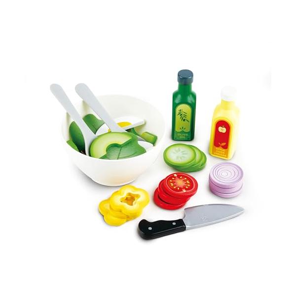 ヘルシーサラダ/ワンサイズ/E3174・Color:ヘルシーサラダ・パッケージ個数:1・世界60か国以上で愛される知育玩具、ハペのおもちゃ・野菜や包丁、ドレッシングもついた本格的なおままごとが楽しめるサラダセットです。ボウルやオリーブオイル...