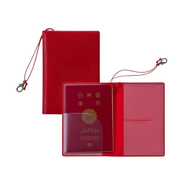スキミング防止レッド/-/354402・Color:レッド・パッケージ個数:1・スキミング防止機能付きパスポートカバー。・（スキミングとは…外部から機器をかざすなどして、非接触ICカードやICチップ入りパスポートの磁気記録情報を盗み取る犯罪...