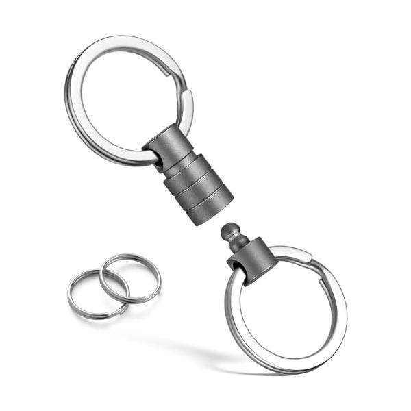 カジュアルグレー*1個/-/-・Color:グレー*1個・?チタン素材軽くてわずか9gでも耐荷重が10Kg以上です。チタン合金で作られ、アレルギーを起こさなく、耐食性が強く、サビにくく、丈夫で長持ちします。・?鍵に簡単にアクセス取り外しなキ...