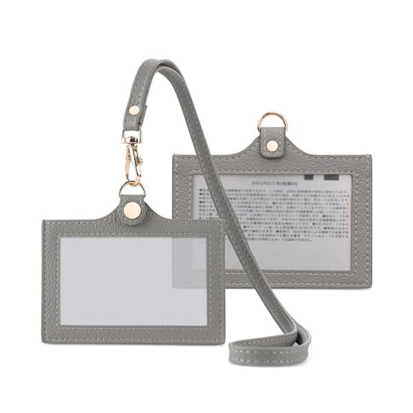 ディープグレー/-/-・Color:ディープグレー・ネーム ホルダー:ソフトな手触りのIDカードホルダーです。手触りが柔らかくて、傷がつきにくいから耐久性に優れています。シンプルながらもビジネスシーンで大活躍する横型IDホルダー・社員証ケー...