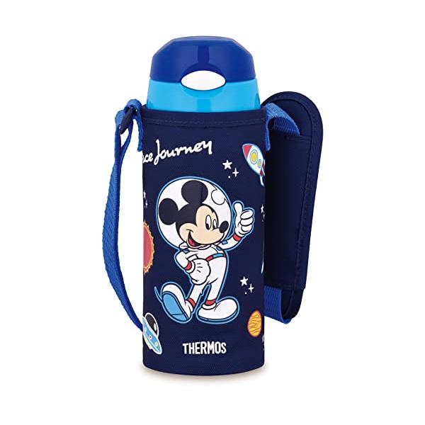 ストローミッキー ネイビーブルー/400 ml/FHL-403・Color:ミッキー ネイビーブルーPatternName:真空断熱ストローボトル・パッケージ個数:1・水分補給に便利、軽量コンパクトタイプのストローボトル。子供の肩に優しいシ...
