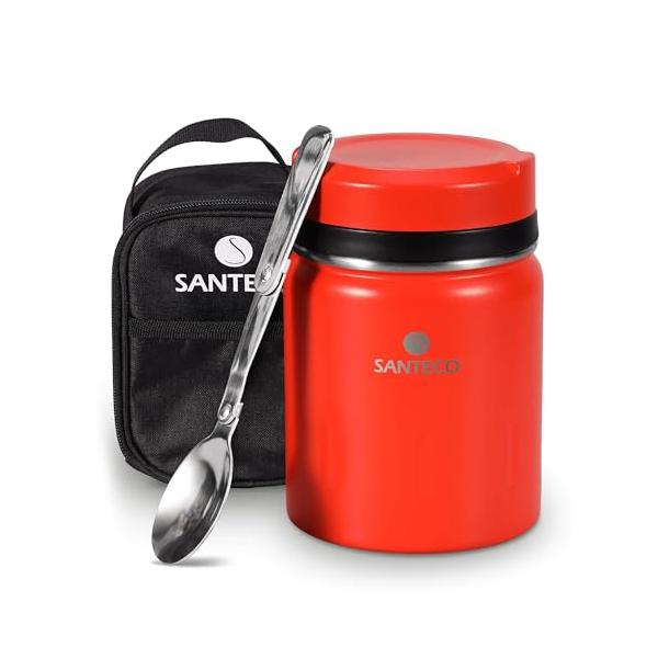 レッド/-/Thermo Lunchbox-rot・Color:レッド・パッケージ個数:1・食事のしやすさ広口設計のスープジャーで口当たりがやさしい！サイズは約9*9*13、500mlの大容量で煮物やおでんなど、具材の大きな料理を入れ、周り...