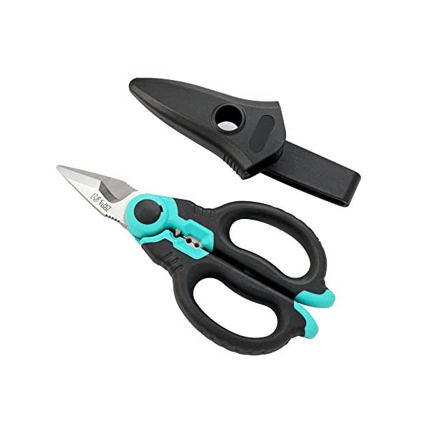 工作電工ハサミグリーン/6インチ/-・Size:6インチ・パッケージ個数:1・各種電工用、ケーブル、ワイヤーに最適な切断作業プロ使用ハサミ。・滑り止めに最適な鋸歯状ブレードを用意。持ち運び時にも安心の安全設計ストッパー付。・金属加工、DIY...