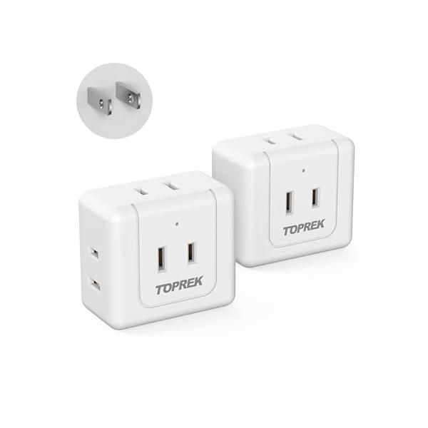 -/5個AC口/-・Size:5個AC口・一台五役　コンセントタップ5つのAC差込口を搭載したトリプルタップです。単一のタップは定格が合計1500Wで、最大五台電気機器に同時に給電できます。コンセントの不足を解消できます。壁のコンセントの機...