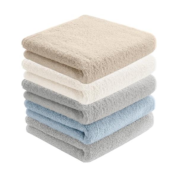 フェイスタオル5色/5枚組/フェイスタオル/KMHLH-5・Color:5色Size:5枚組/フェイスタオル・パッケージ個数:1・優れた吸水力と速乾性サイズ：約34×80cm、素材：綿100％ 太番手のコ-マ綿糸をロングパイルで軽やかに織り...