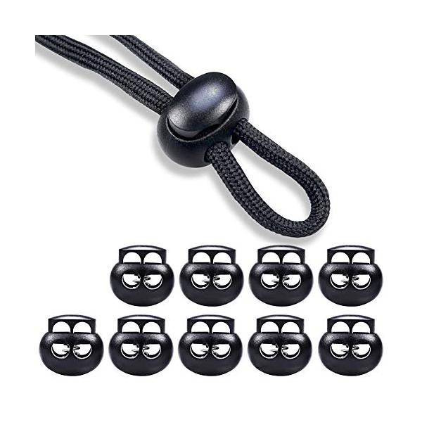 ブラック/22*22*16MM/lingzaling004310・パッケージ個数:1・素材：プラスチック。・サイズ：約22×22x16mm 穴径約6mm（ちょうど6ミリのゴムはちょっと入りにくいですから、6ミリ以下のサイズおすすめです。）・...