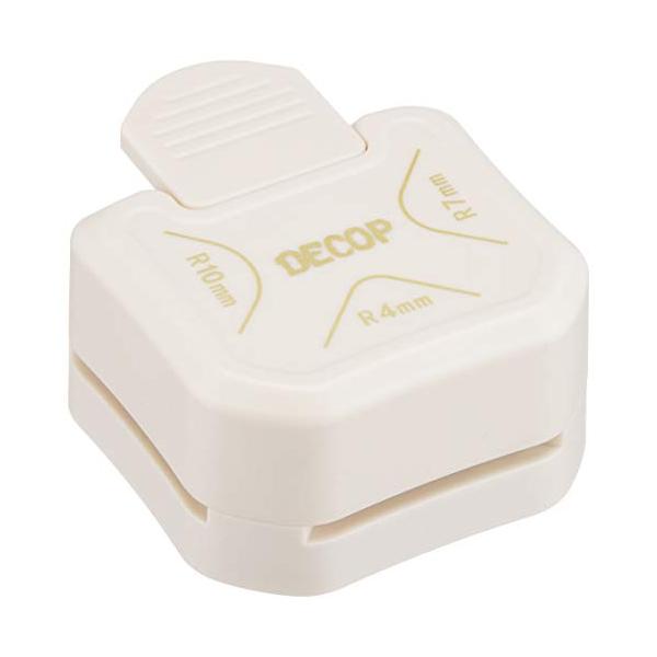 ホワイト/-/4109916・紙の四隅を丸くカットできるコーナーパンチです。・カットの丸みは、R4mm・R7mm・R10mmの3通りからできます。・裏面は、テーブルを傷めにくく滑り止め効果のあるフォーム仕上げです。・カットサイズ：R4mm ...