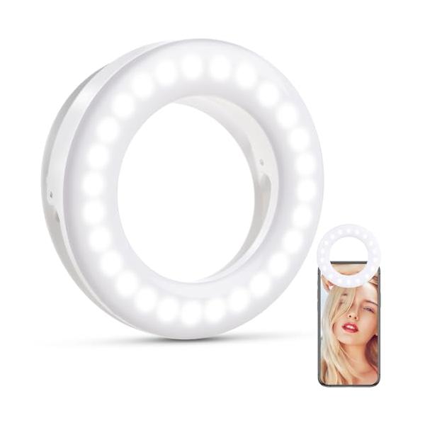 -/40 LED/-・Size:40 LED・コールドライトとウォームライトビーズの組み合わせ20個のコールドライト＋20個のウォームライトで、ノーマルライト、コールドライト、ウォームライトの3つの照明モードがあります。自撮りする時、シーン...