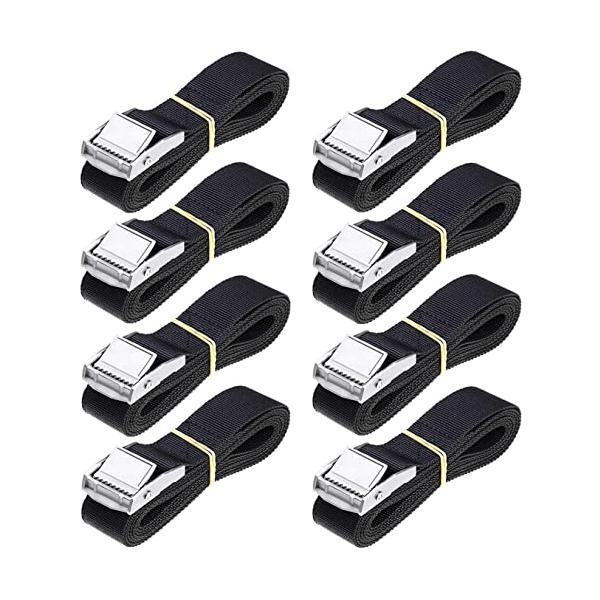 ブラック/25mm*2m*8/-・Color:ブラック・パッケージ個数:6・多用途の荷物の固定ベルト機材の固定に使用、軽量物の荷締め作業に、屋内、倉庫内の荷崩れ防止に、会社や一般家庭ではシャッター・物置・商品棚などの固定にも、荷造りベルト ...