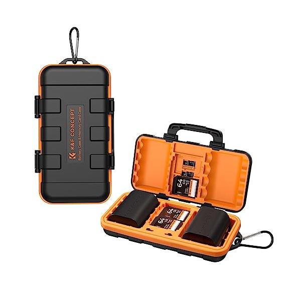 オレンジ/バッテリー+メモリーカードケース/jpKF31.079-2・Size:バッテリー+メモリーカードケース・大容量バッテリーカード収納ケースは、単3/単4電池8本（またはデジタルカメラ用電池2本）、CFカード2枚（またはXQDカード2...