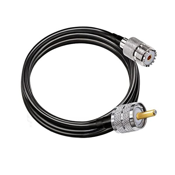 ブラック/6.6FT/TUOLNK-RG58-2M・Size:6.6FT・ケーブルの種類と詳細: SO239 UHF メス - UHF オス同軸ケーブル。ケーブルの種類: RG58。導体材質: 純銅。ケーブルの長さ: 6.6 フィート (2...